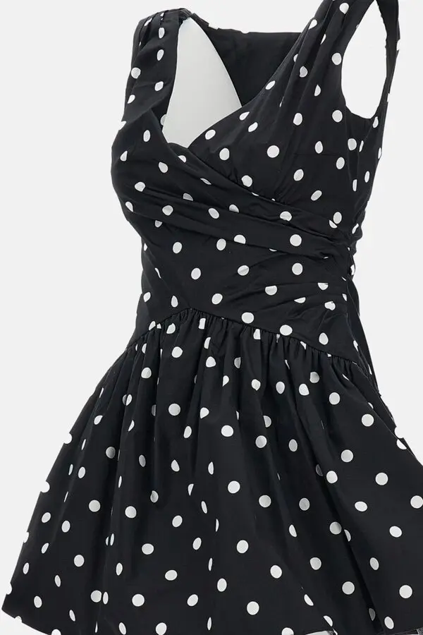 SELF-PORTRAIT Mini Polka Dot Dress - Multicolor