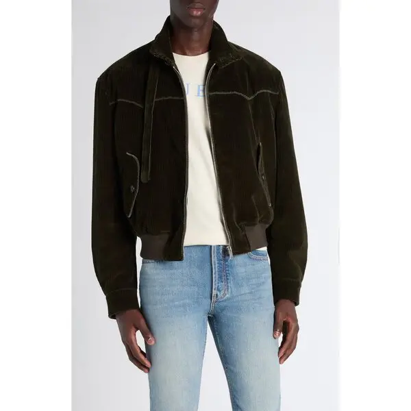 Alexander McQueen Corduroy Harrington Jacket