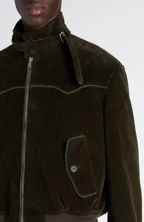 Alexander McQueen Corduroy Harrington Jacket