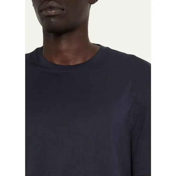 Zegna Cotton Jersey Crewneck T-shirt - Blue