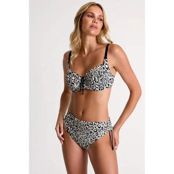Shan Classic Mid-rise Bikini Bottom - Animal Print