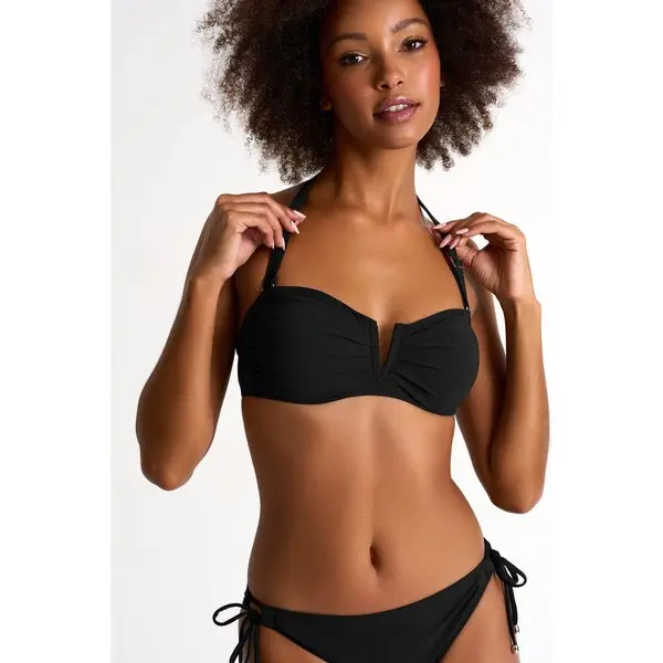 Shan Classic Bandeau Bikini Top - Black