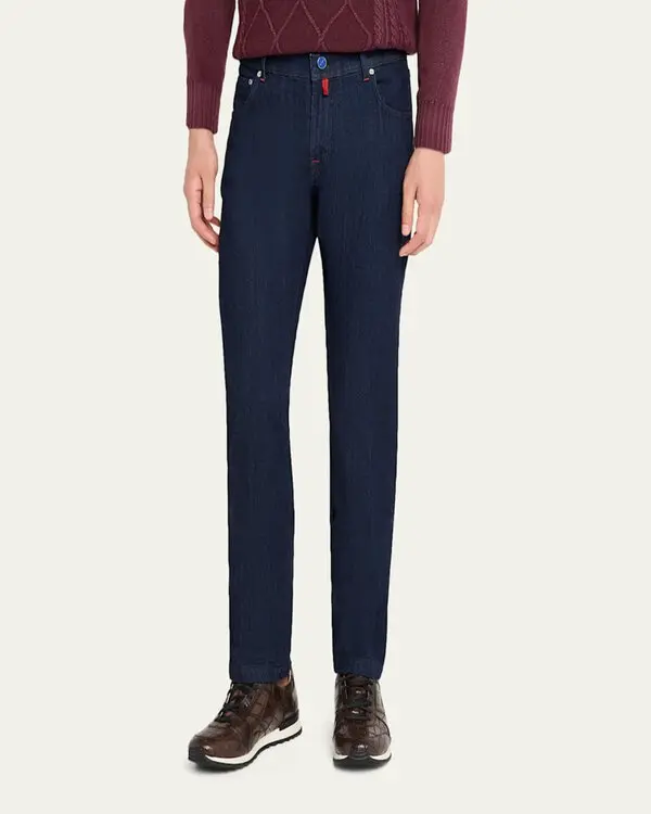 Kiton Dark Wash Straight-fit Jeans