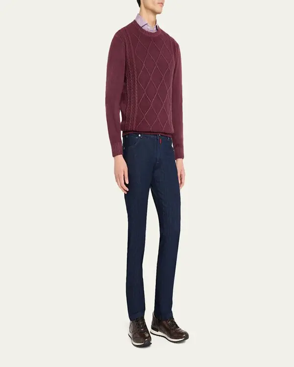 Kiton Dark Wash Straight-fit Jeans
