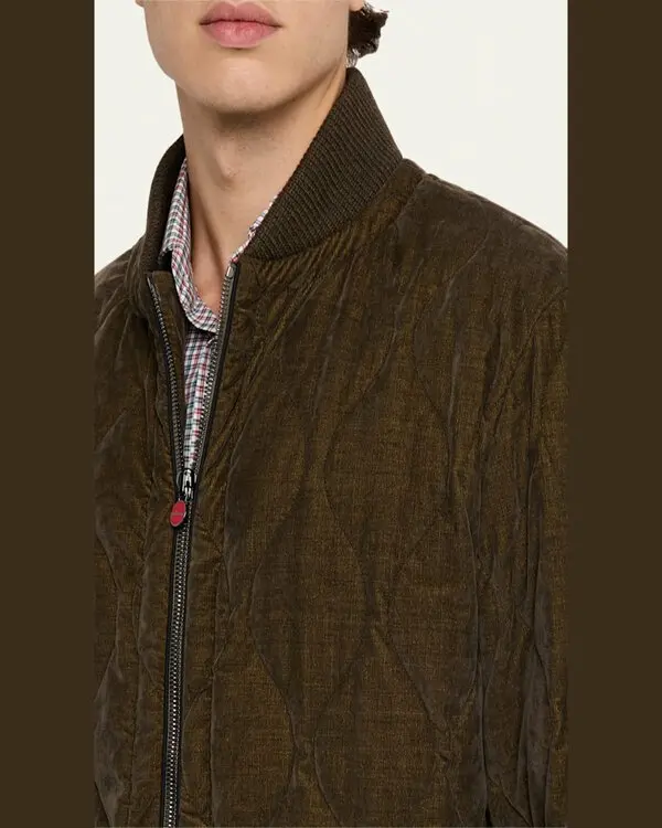 Kiton Quilted Bomber Jacket