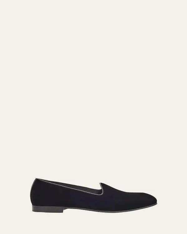 Zegna Gala Textile Leather-trim Loafers