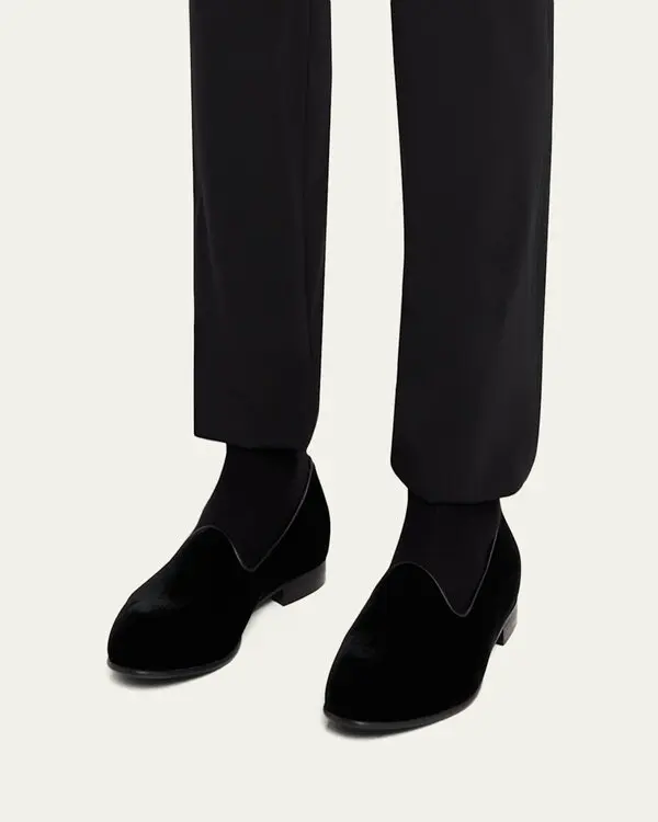 Zegna Gala Textile Leather-trim Loafers