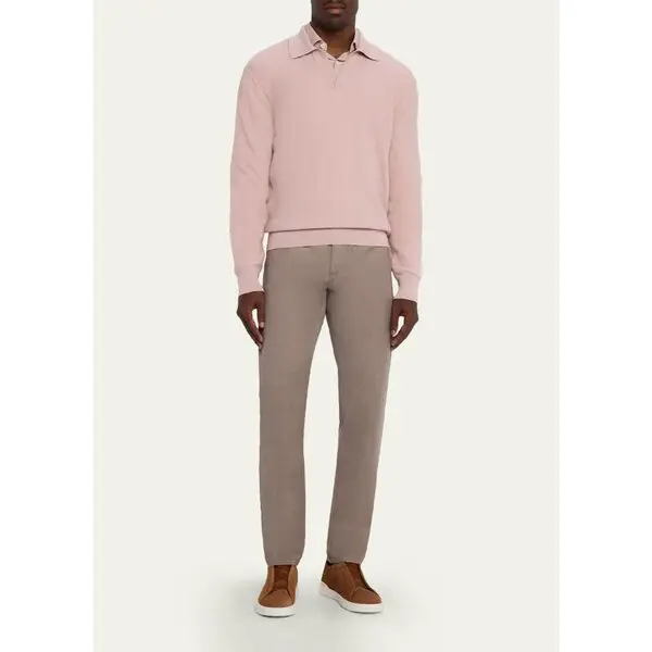 Zegna Wool Sharkskin Slim Five-pocket Pants