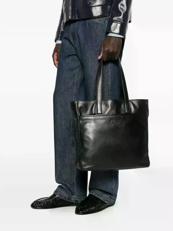 Prada Embossed-logo Shoulder Bag