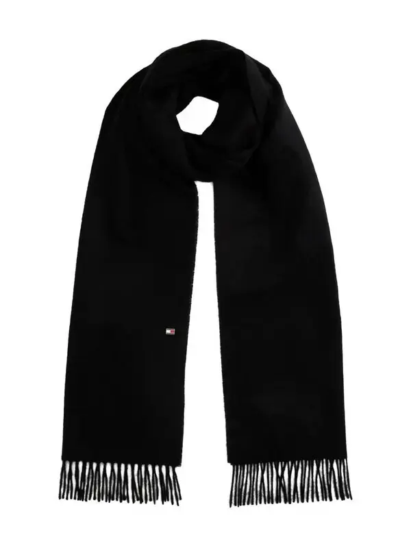 Tommy Hilfiger Fringed Scarf - Black