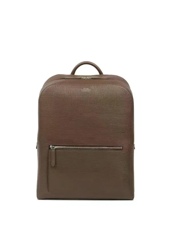 Smythson Panama Zip-around Leather Backpack