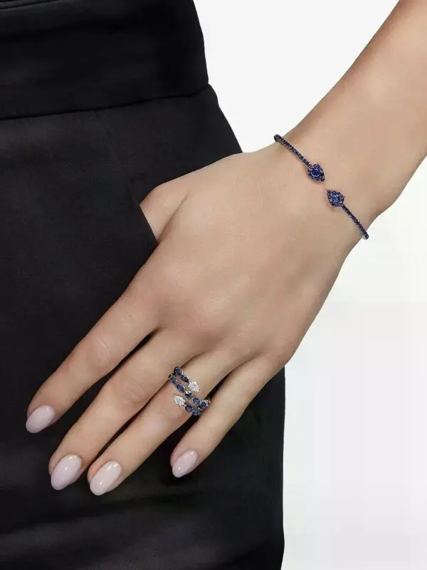 JEWELS AFICIONADO 18k White Gold Sapphire And Diamond Ring