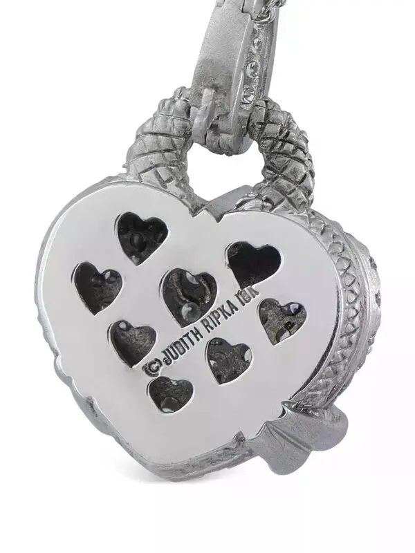 Judith Ripka Diamond Heart Pendant Necklace