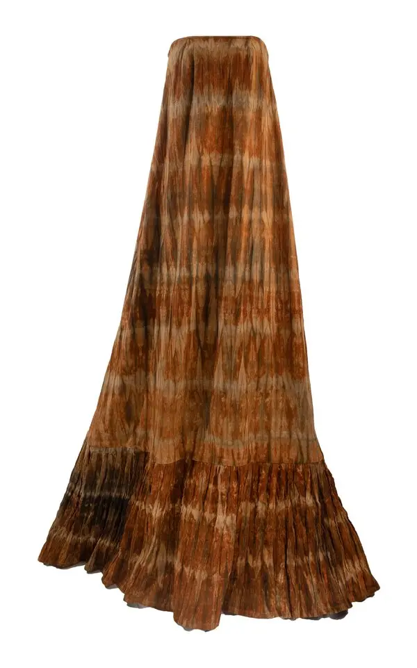 LILABARE Strapless Hand-dyed Cotton Maxi Dress - Multi
