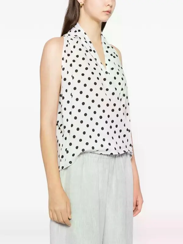 BLAKLACE Polka-dot Print Blouse