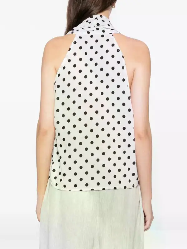 BLAKLACE Polka-dot Print Blouse