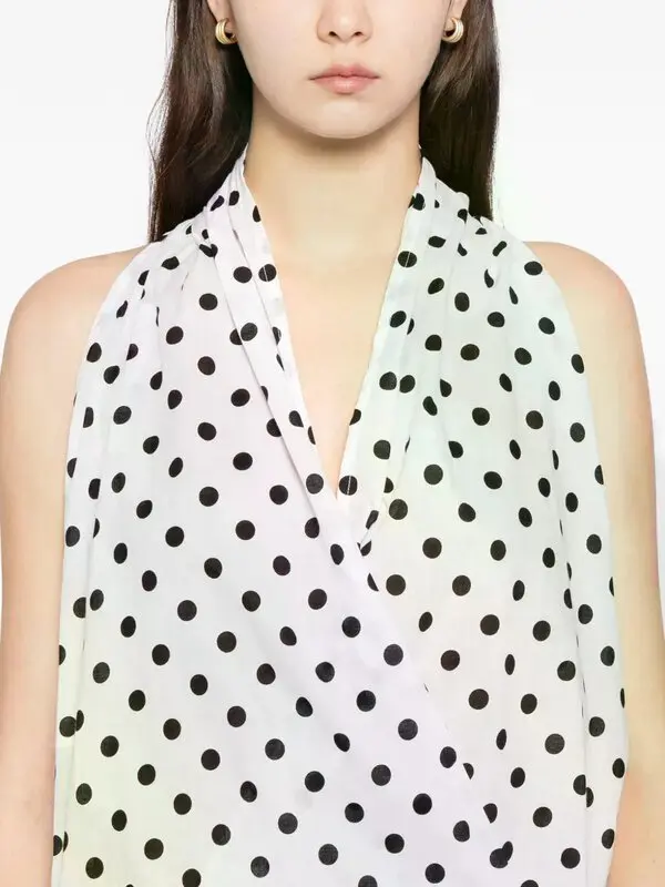 BLAKLACE Polka-dot Print Blouse