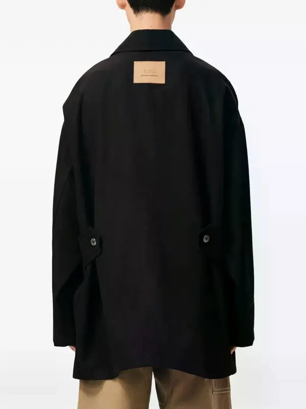 Ami Buttoned Wool Worker Jacket - Black