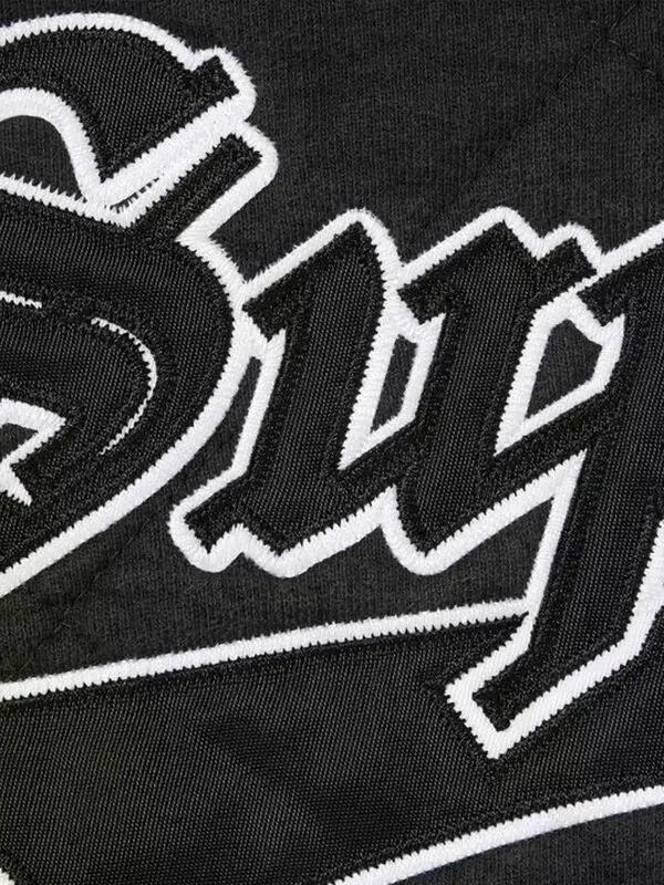 Supreme Quilted Zip Hooded Sweater - Black
