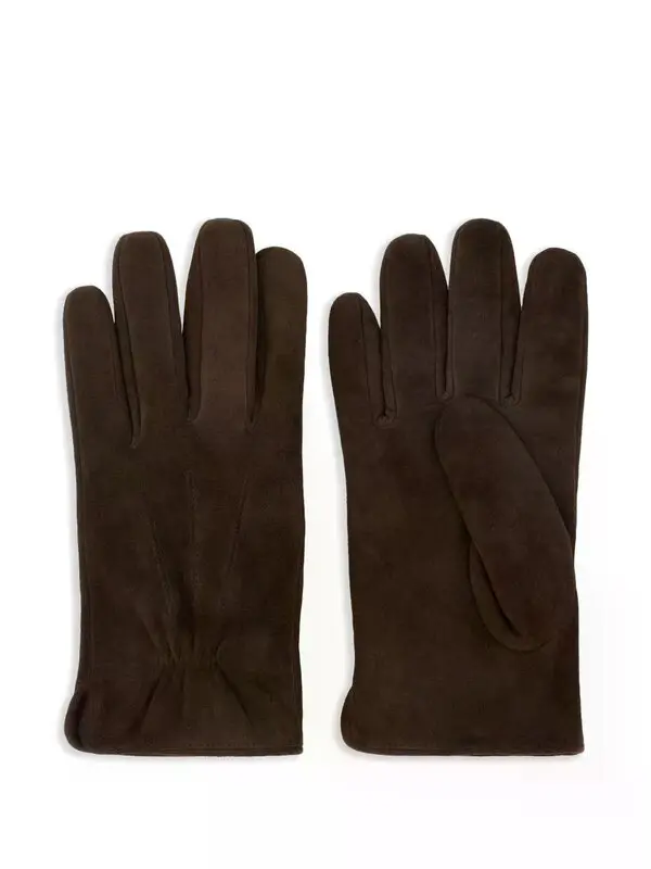 Boggi Milano Suede Gloves - Brown