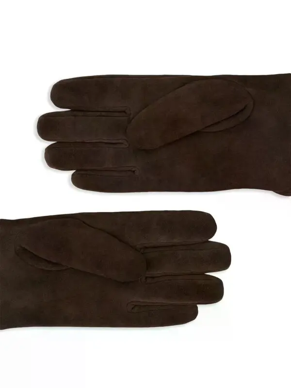 Boggi Milano Suede Gloves - Brown