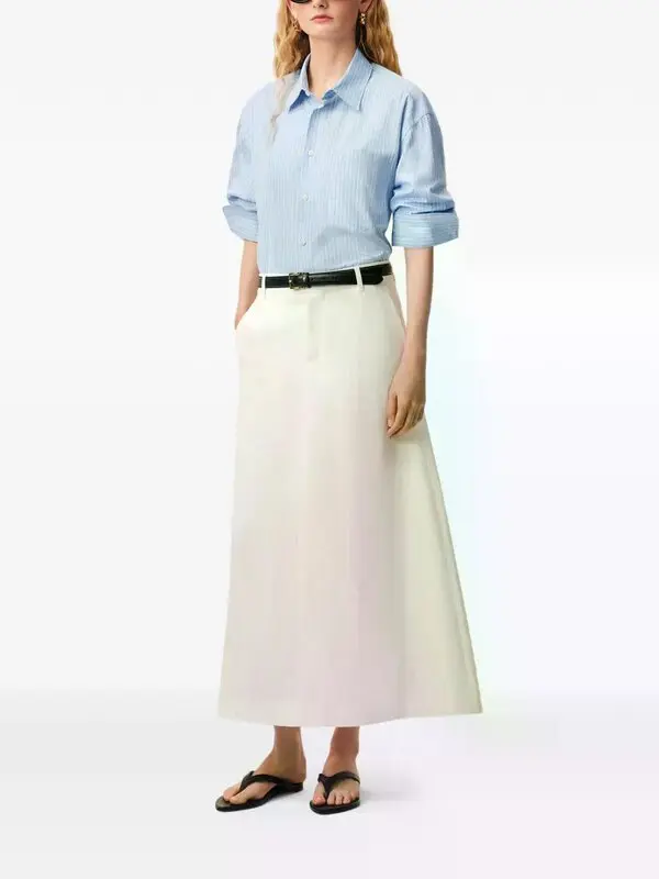 AMI Paris Cotton Striped Boxy Fit Shirt