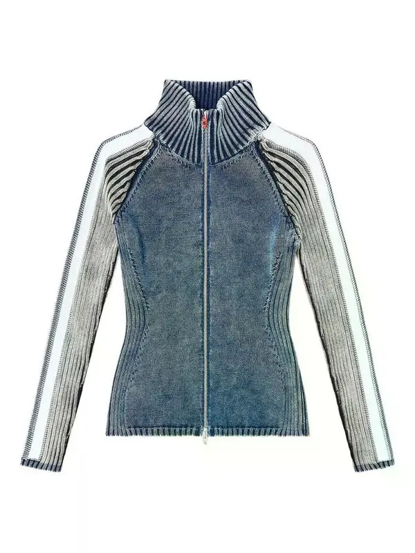 DIESEL Striped High-neck Jacket