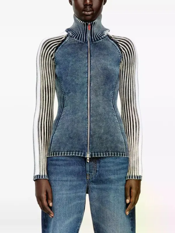 DIESEL Striped High-neck Jacket