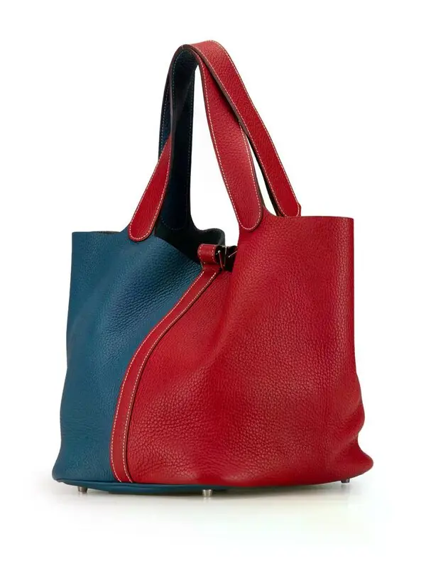 Hermès 2012 Bicolor Clemence Picotin Lock 22 Handbag - Blue