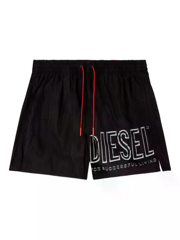 DIESEL® Logo Swim Shorts - Black