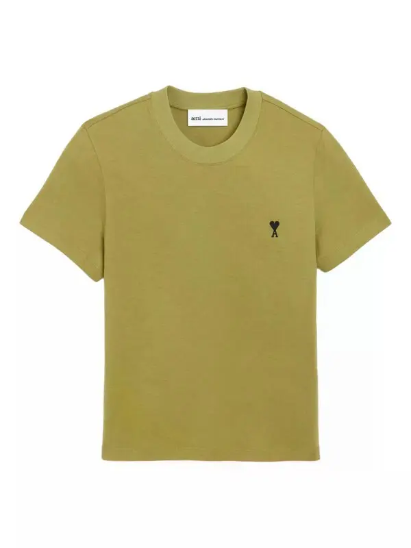 AMI Paris Cotton De Coeur Cropped T-shirt