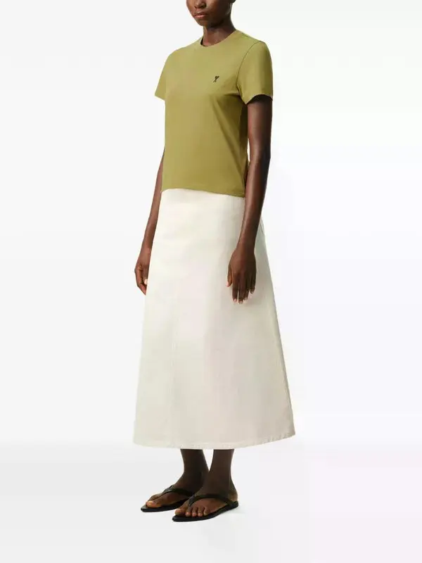 AMI Paris Cotton De Coeur Cropped T-shirt