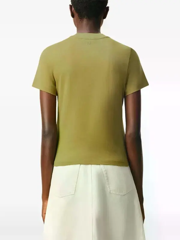 AMI Paris Cotton De Coeur Cropped T-shirt