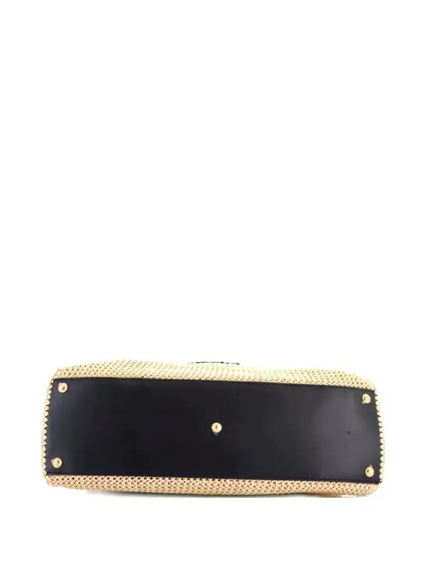 Fendi Peekaboo X-raffia Medium Tote Bag