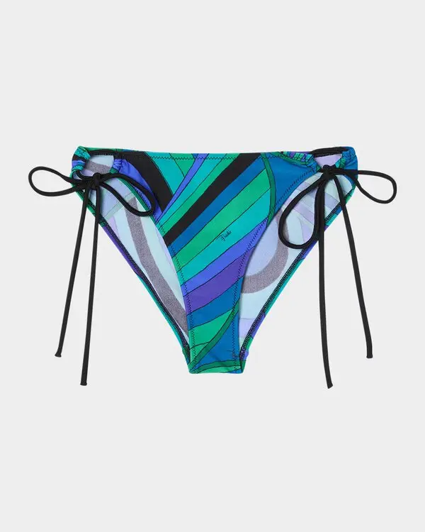 Emilio Pucci Iride-print Lycra Bikini Bottom - Blupat