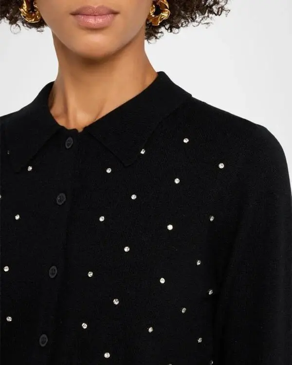 FRAME Rhinestone Embellished Cardigan