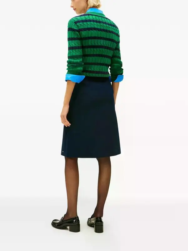 Tommy Hilfiger Midi A-line Skirt With Button Detail