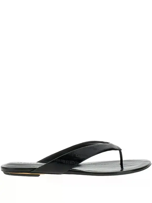 Le Monde Beryl Thong Strap Flat Sandals - Black