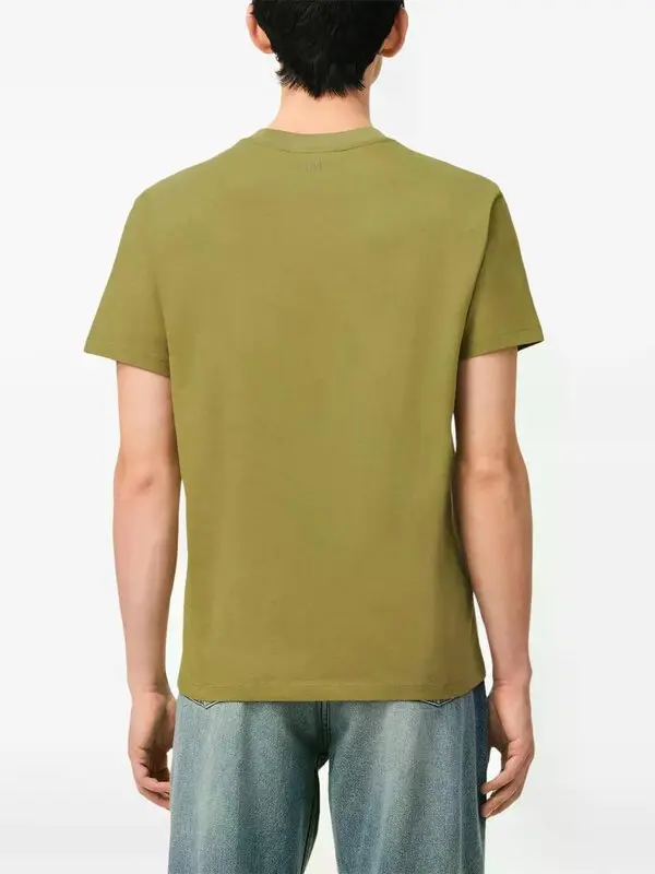 AMI Paris Cotton Contrasted Adc T-shirt - Green