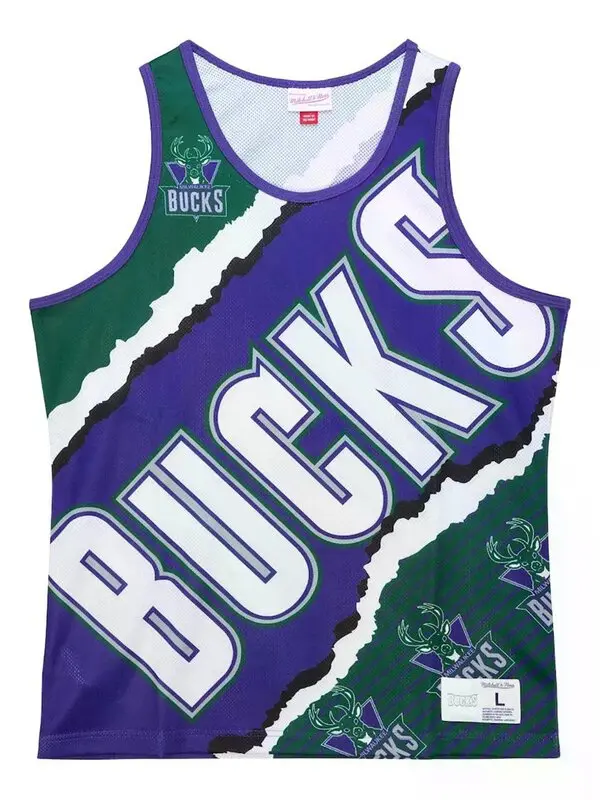 Mitchell & Ness X Milwaukee Bucks Jumbotron 2.0 Sleeveless Vest - Purple