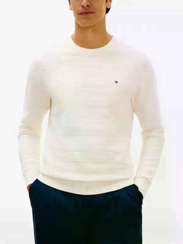 Tommy Hilfiger Textured Knit Sweater - White
