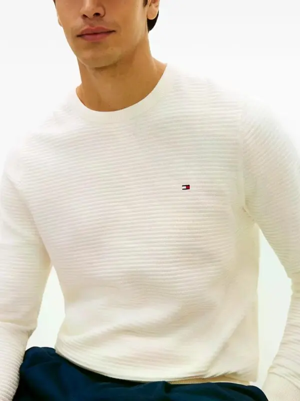 Tommy Hilfiger Textured Knit Sweater - White