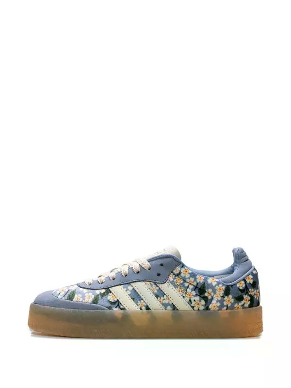 Adidas Sambae X Liberty London Floral-print Sneakers - Blue