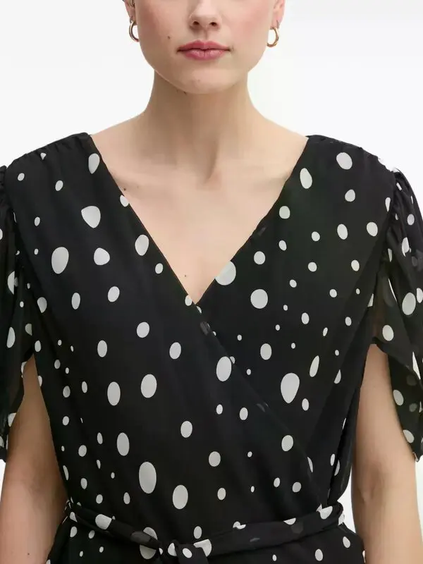 Joseph Ribkoff Polka-dot Midi Wrap Dress