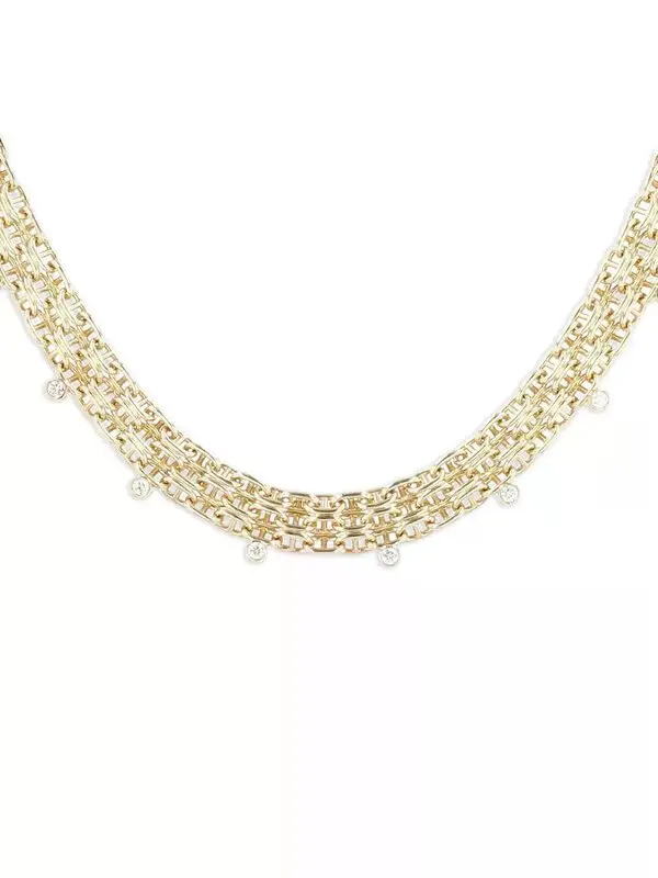 Hermès 2020's Diamond Chain Link Necklace - Gold