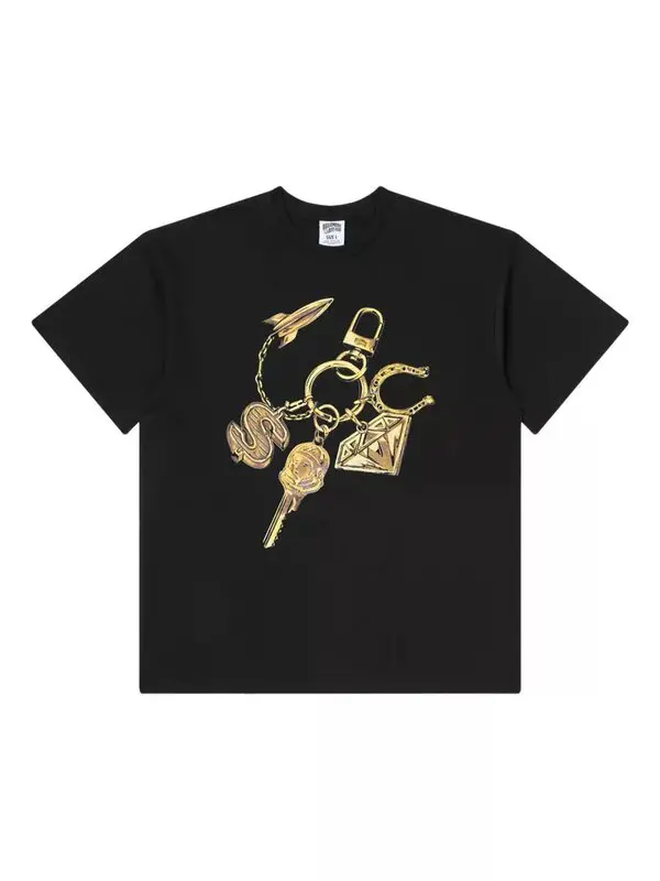 BILLIONAIRE BOYS CLUB Keychain-print Short-sleeve T-shirt - Black