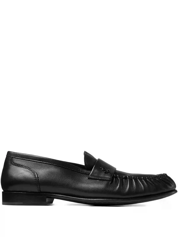JIMMY CHOO Ellis Logo-plaque Loafers - Black