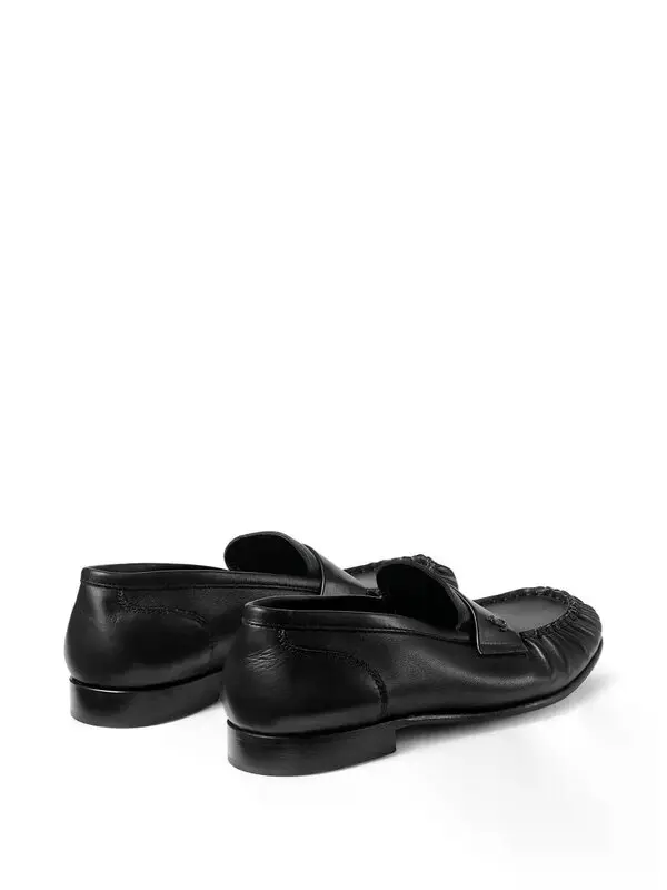 JIMMY CHOO Ellis Logo-plaque Loafers - Black