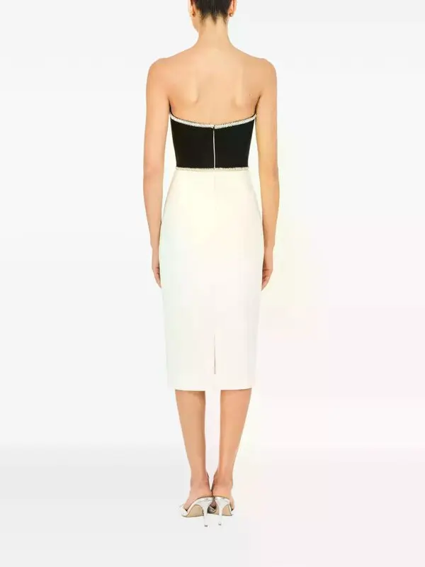 Jenny Packham Odette Bow Embellished Midi Dress - White