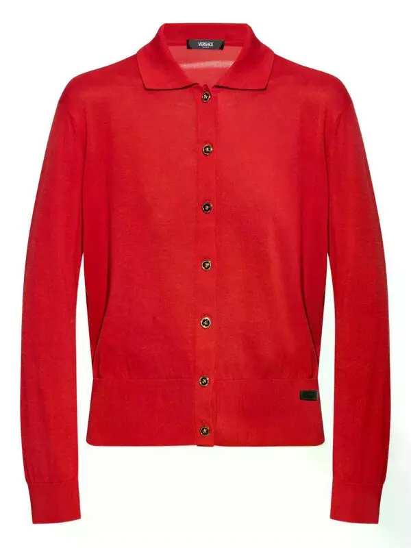 Versace Buttoned Collar Cardigan